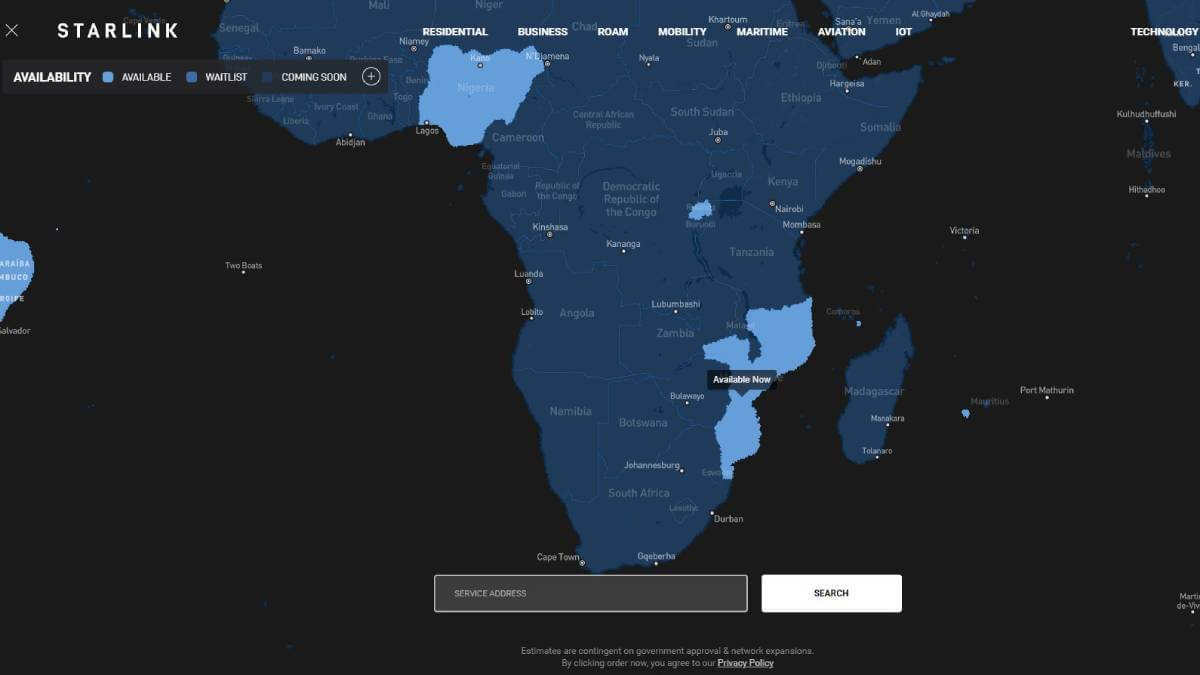 SpaceX's Starlink goes live in Mozambique