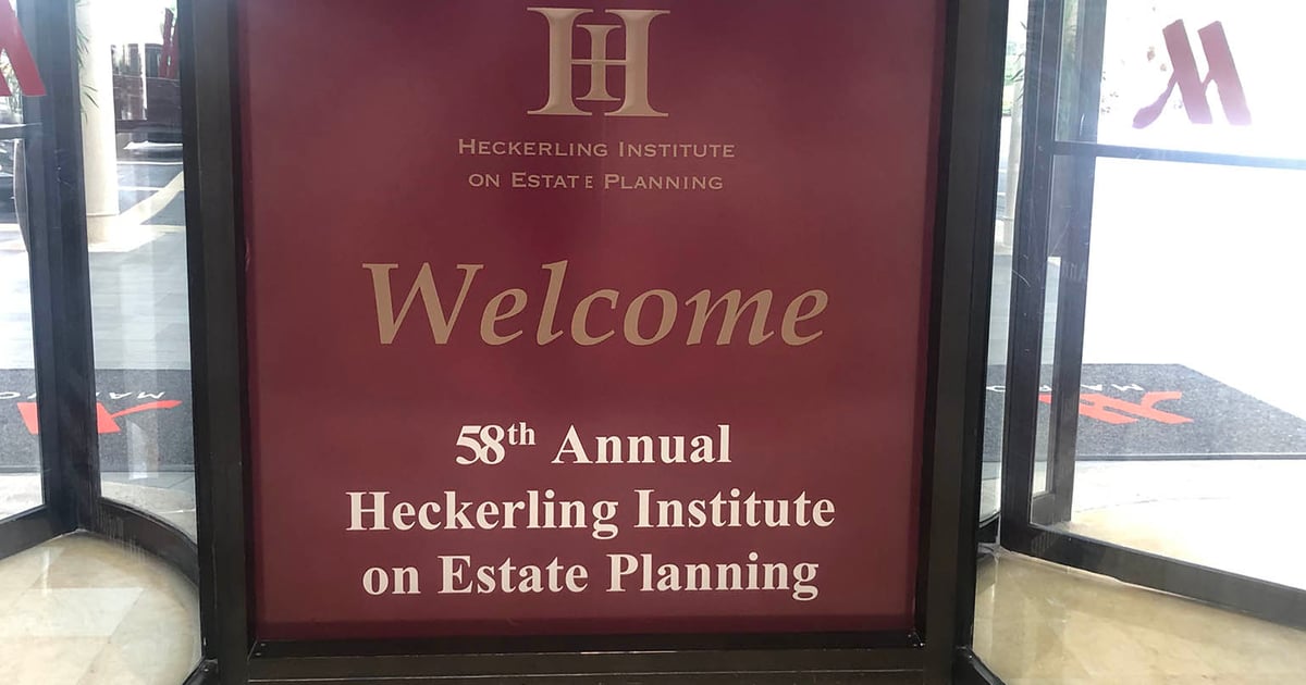 Live from Heckerling: Planning for Modest Estates