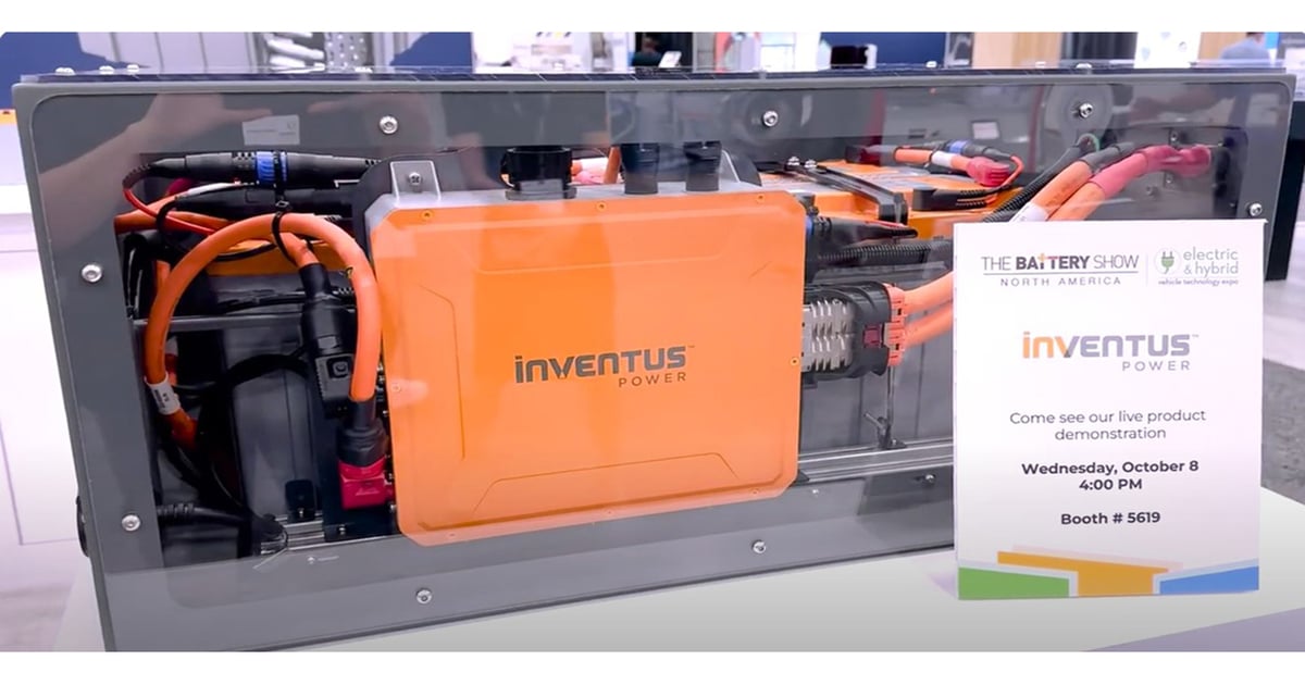 Inventus Power Showcases at The Battery Show