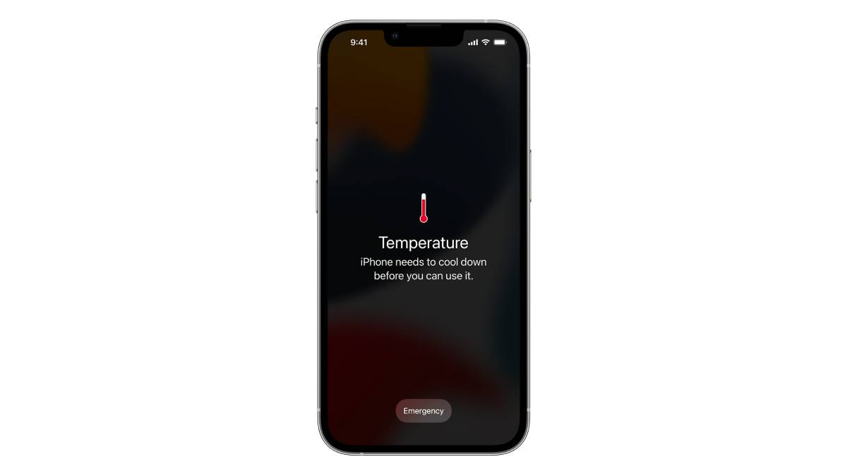 temperature warning on iphone