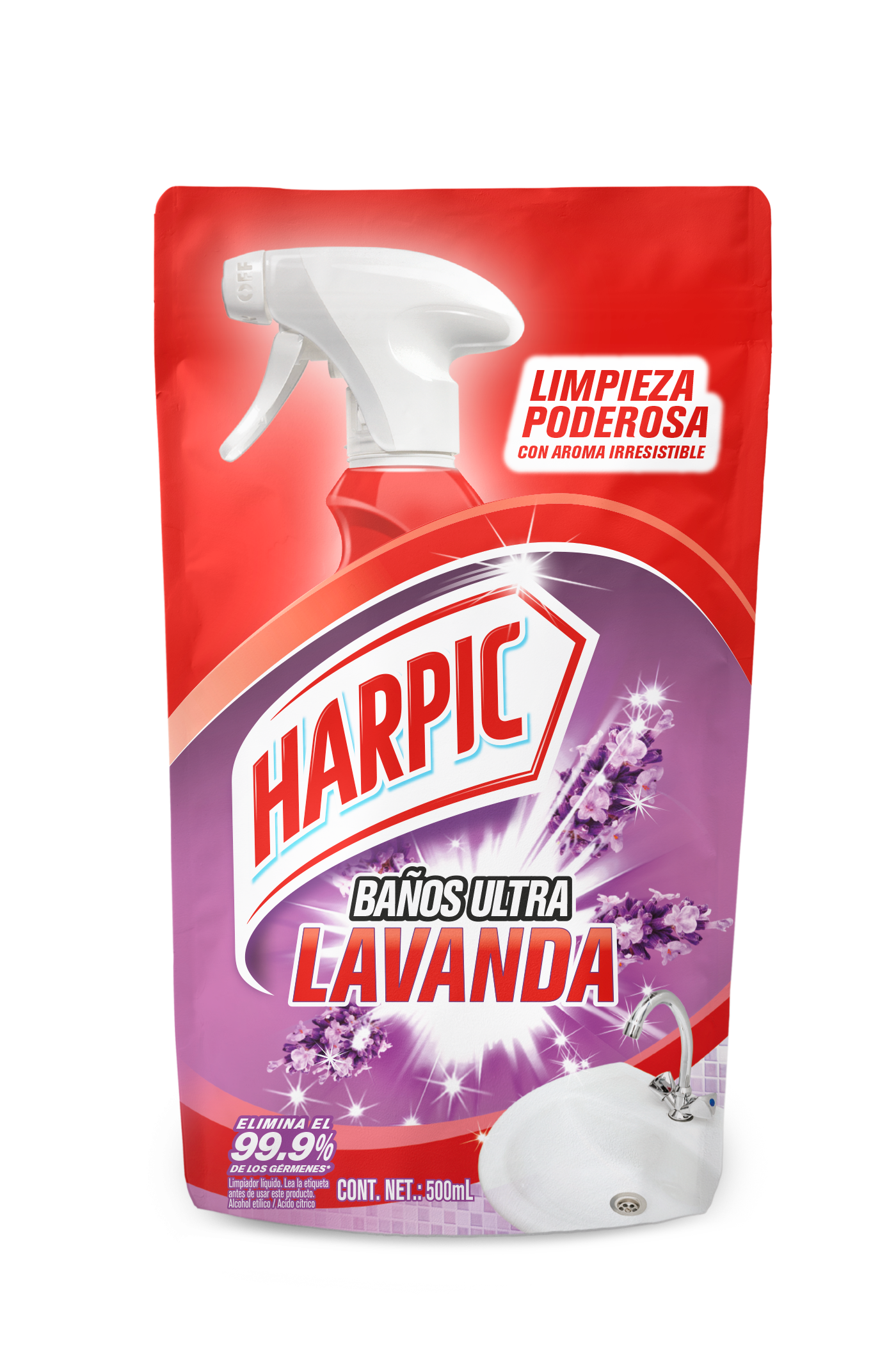 Baños Ultra Lavanda Doypack 500ml | Harpic® | Harpic Mexico