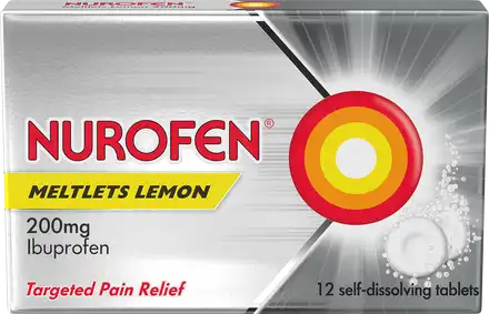 Nurofen Meltlets Lemon 200mg | Nurofen