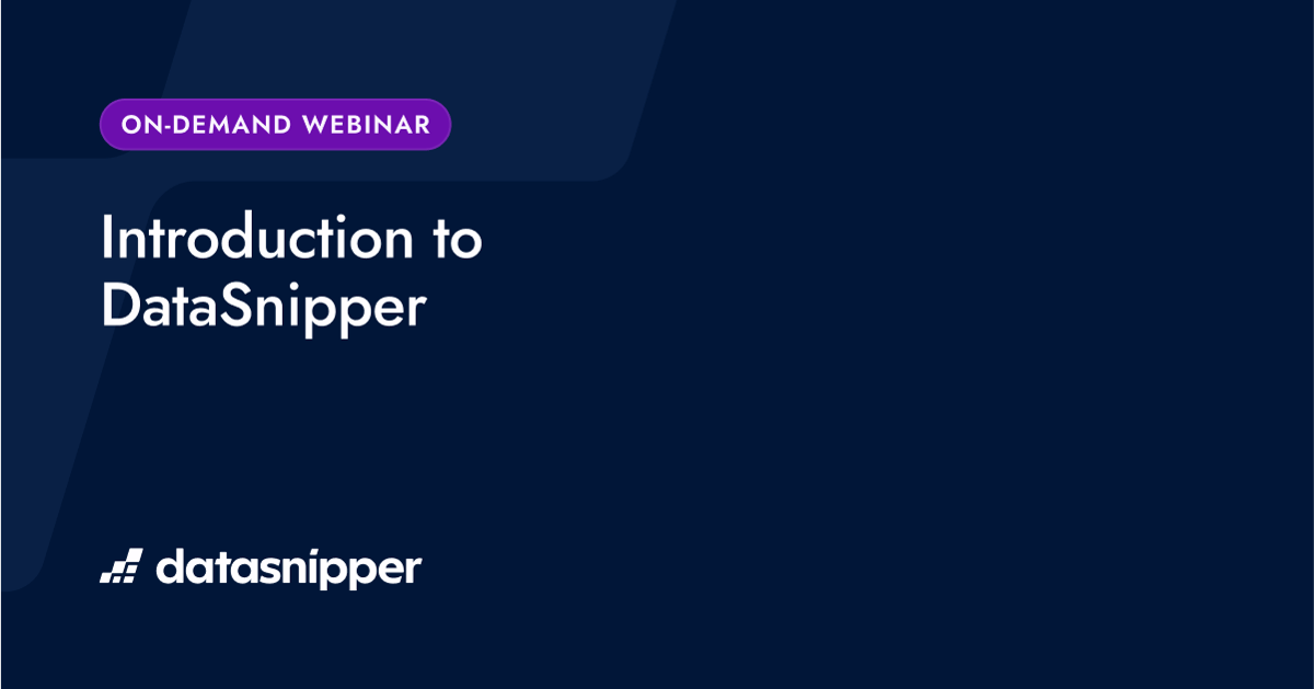 Introduction to DataSnipper (On-Demand Webinar)