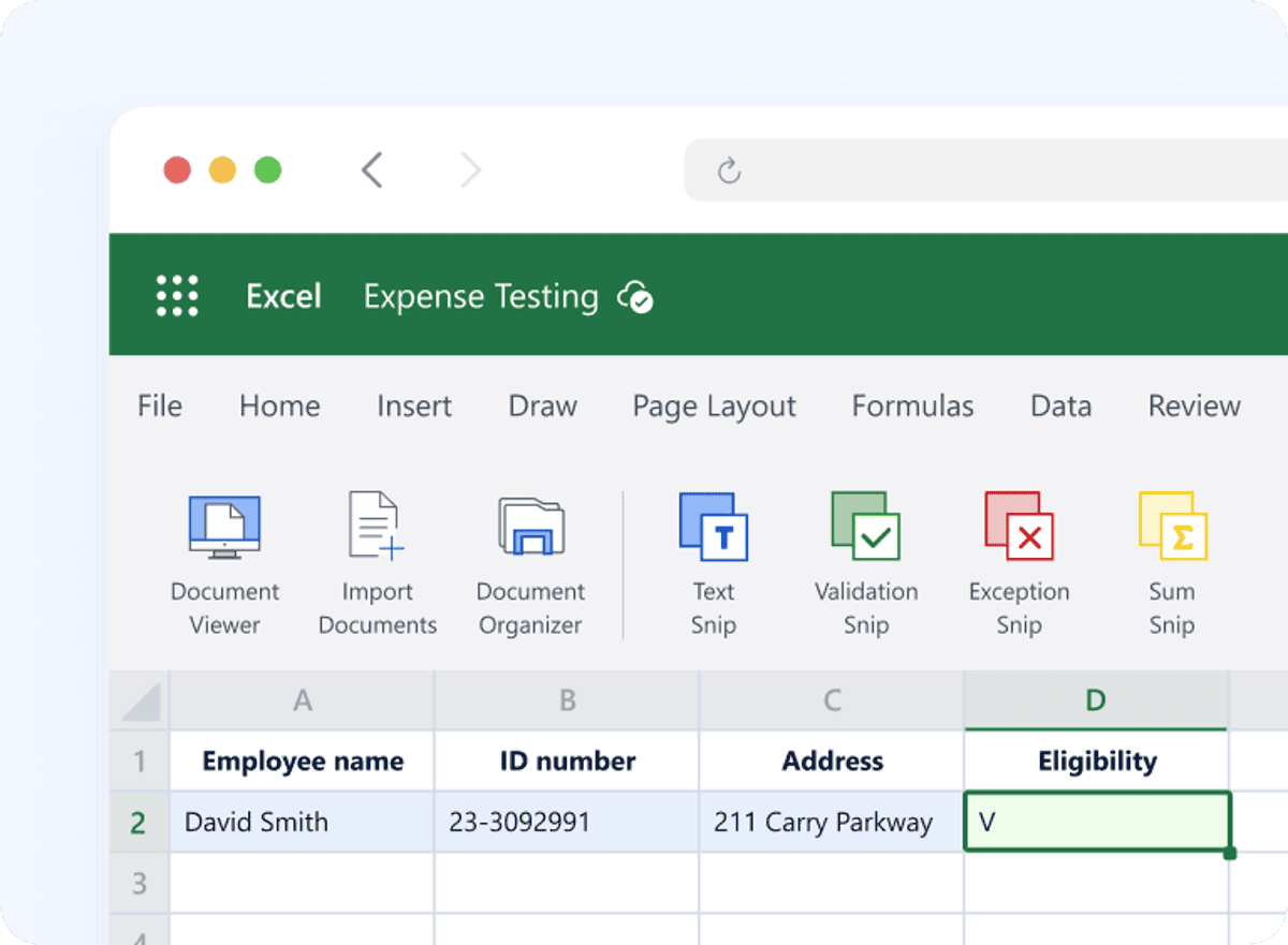 Analyze with DataSnipper
