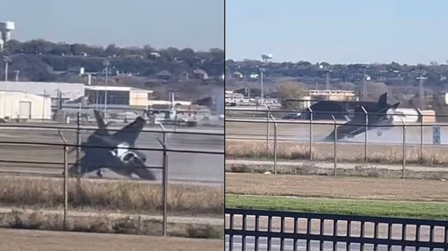 Pilot ejects from $100 million fighter jet as it spirals out of control ...