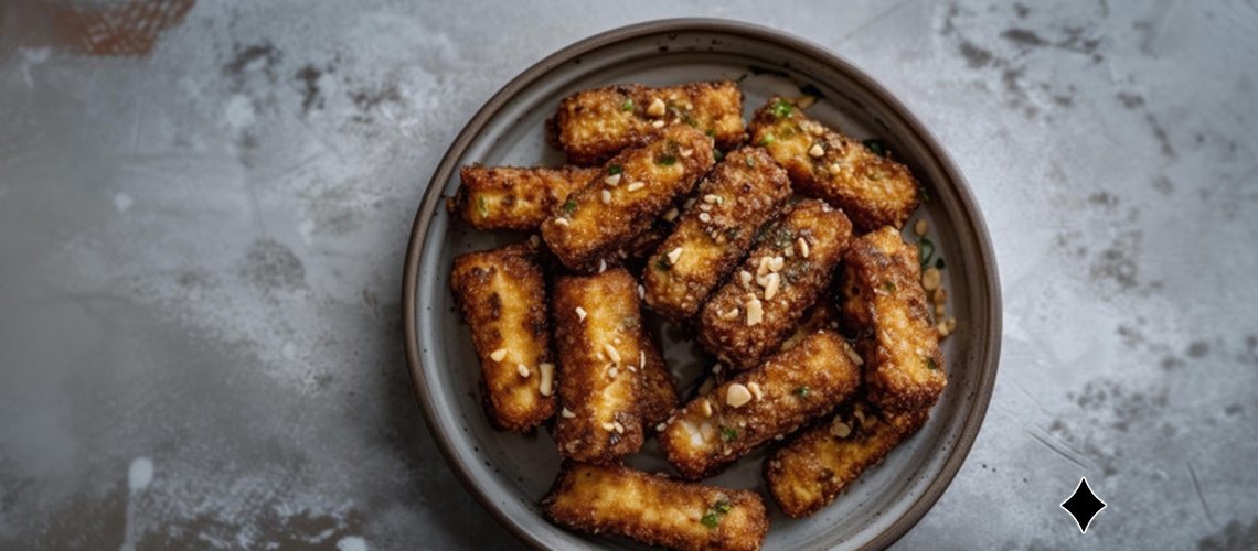 Ein gesundes Rezept: Knusprige Tofu-Sticks mit Erdnusssoße – Ein ...