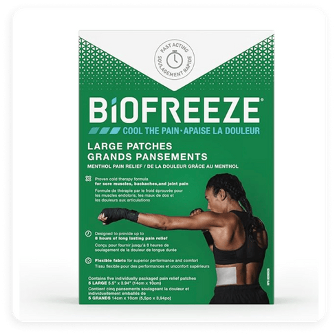 Biofreeze Pain Relief Patches: Long Lasting Cooling, 5 Patches ...