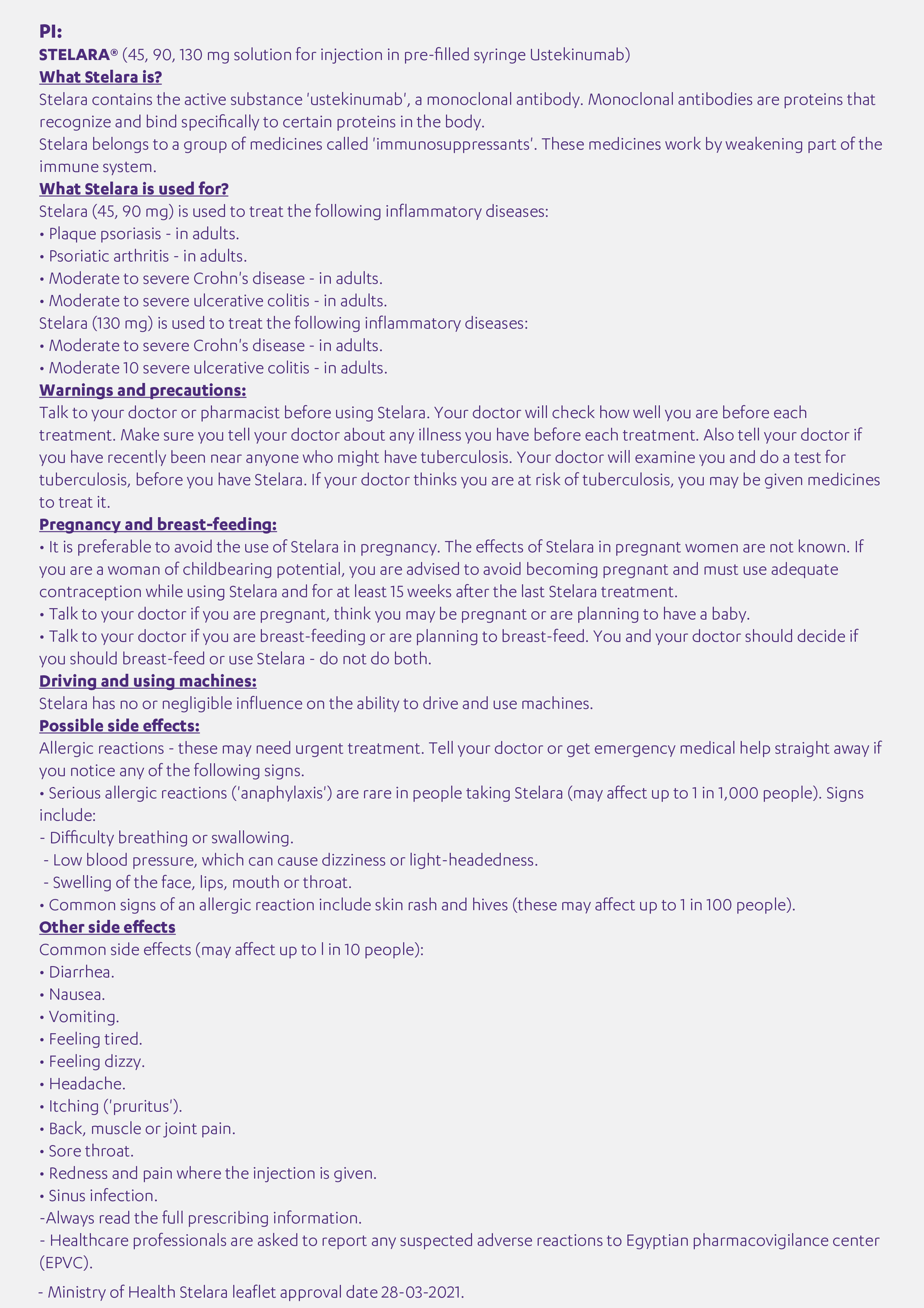 Stelara: First and Only biologic targeting IL 12&23