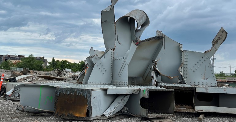 In pictures: Baltimore clean up continues after Dali's relocation