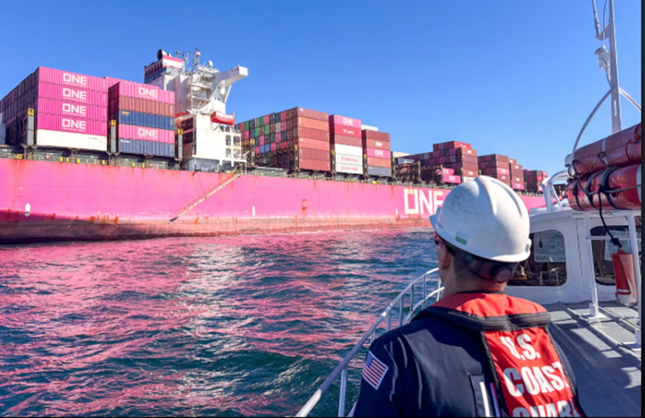 Firefighting continues on container ship in Port of LA