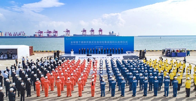 Rizhao port starts operations of fully automated container terminal