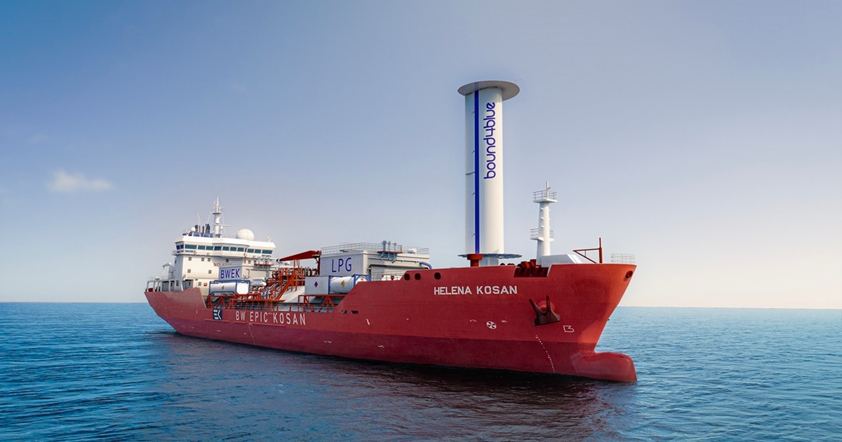 BW in LPG tanker suction sail first with bound4blue