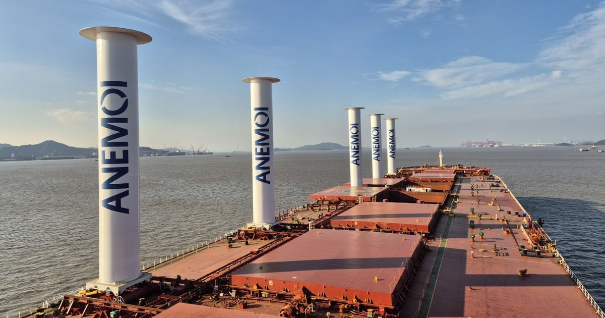 360-metre ore carrier becomes largest wind-assisted vessel