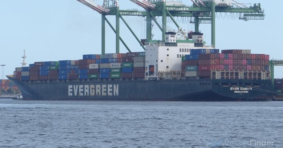 Is this the only container ship trading through Strait of Hormuz?