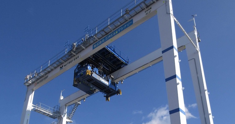 Mitsui E&S Machinery introduce crane hydrogen fuel cell power pack
