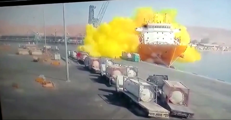 Aqaba port chlorine explosion kills 12, injures 250