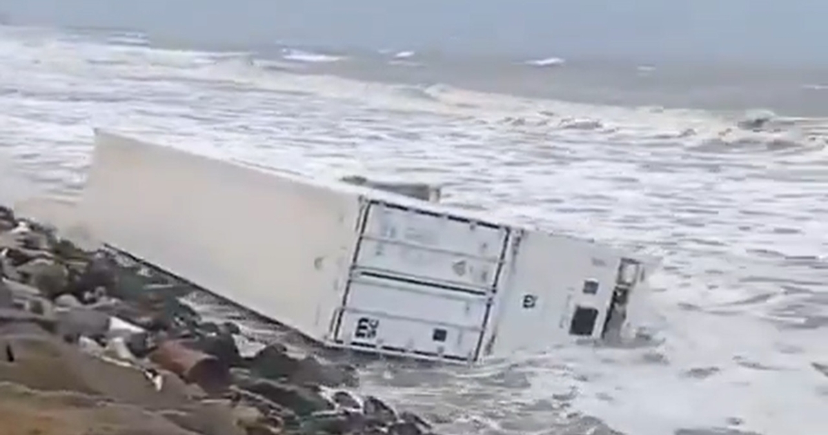 Containers wash ashore from sunken MSC Elsa 3