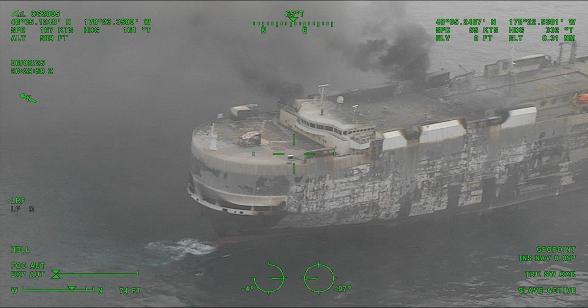 Fire ravaged Morning Midas sinks in North Pacific