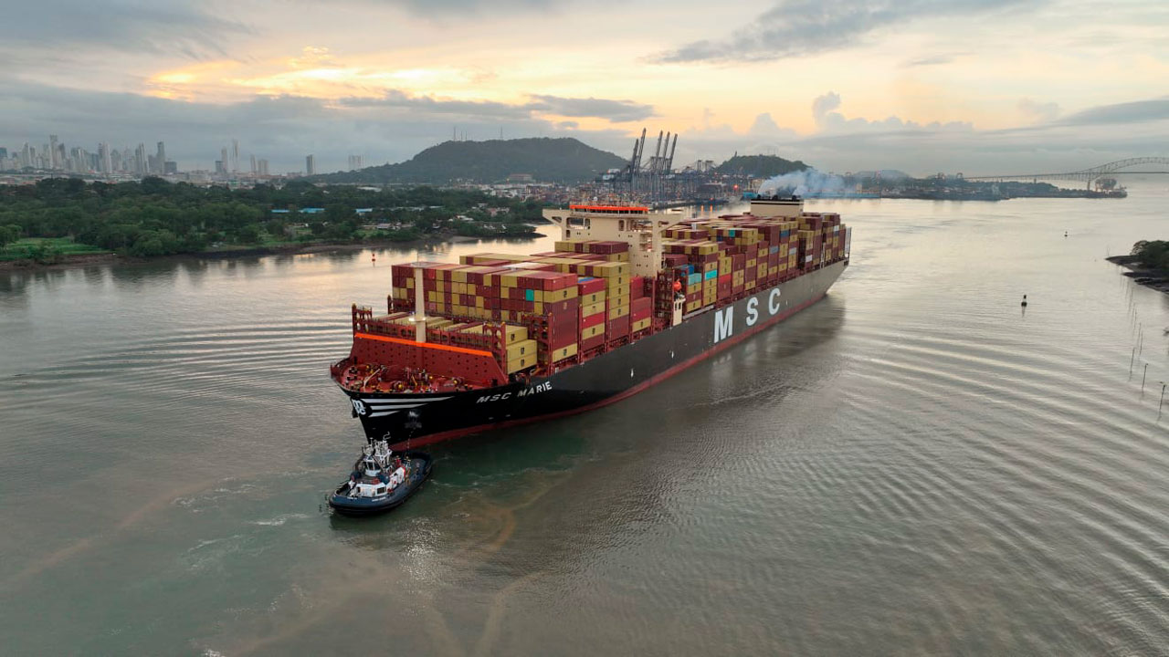 In pictures: MSC Marie sets Panama Canal cargo capacity record