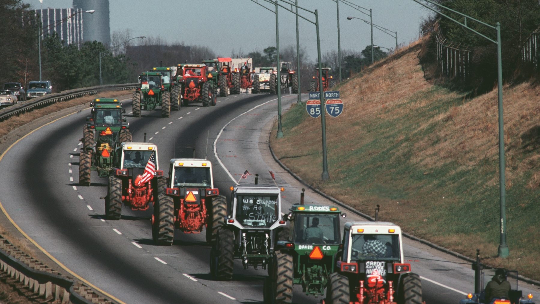 Remarkable farmer tractorcades of the late 1970s revisited