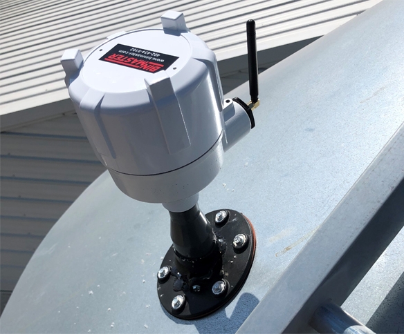 BinMaster's SPL-200 laser level sensor installs without wiring