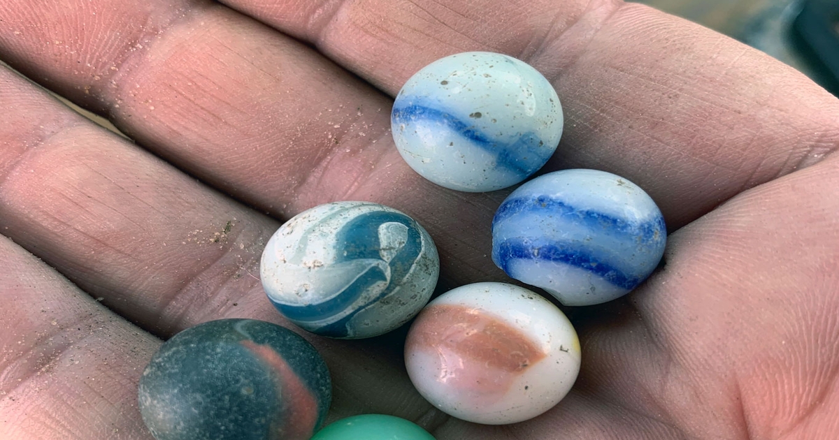 Tough farming and finding a fist full of field marbles