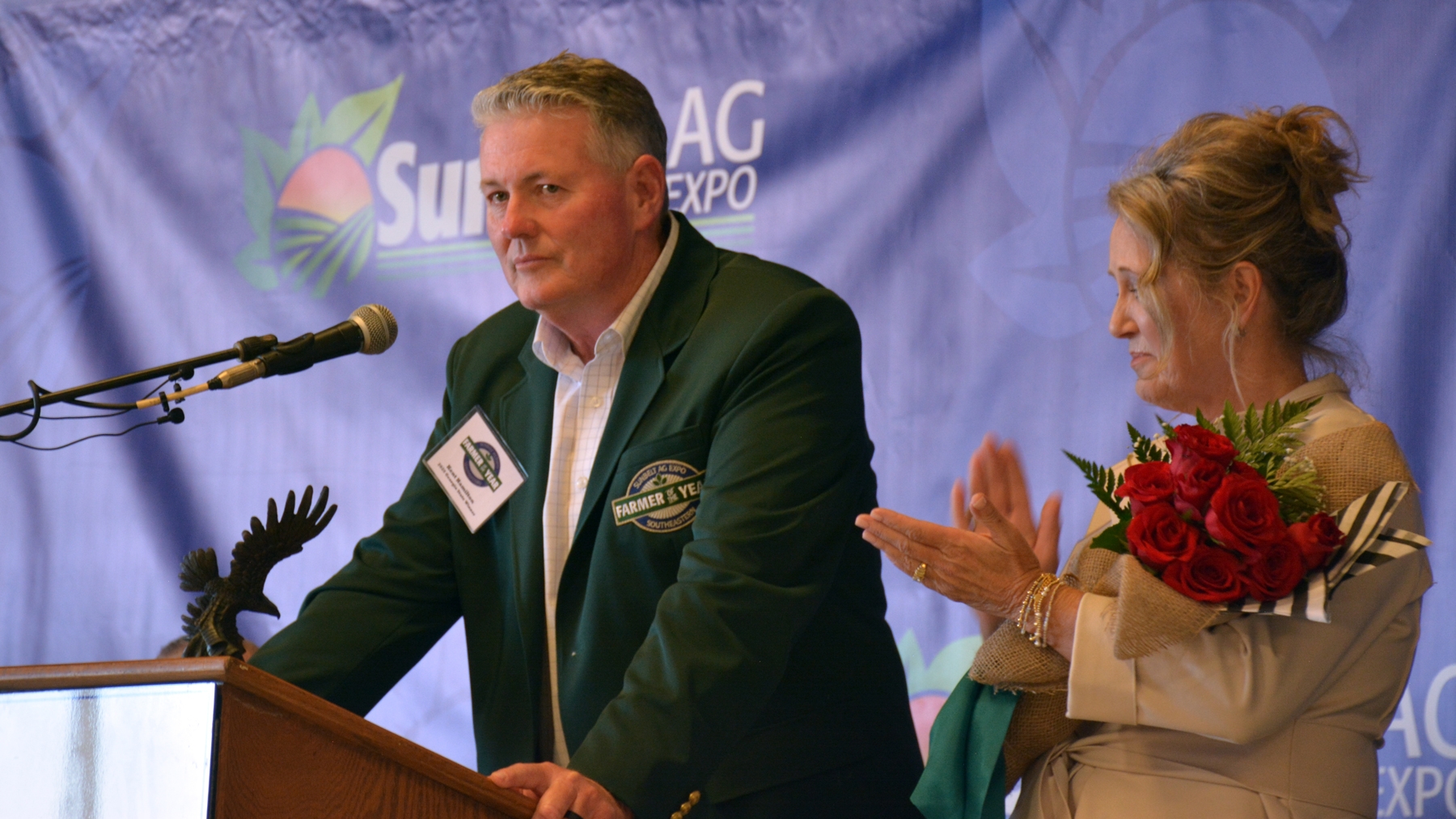 Farmer dedicates honor to his late brother