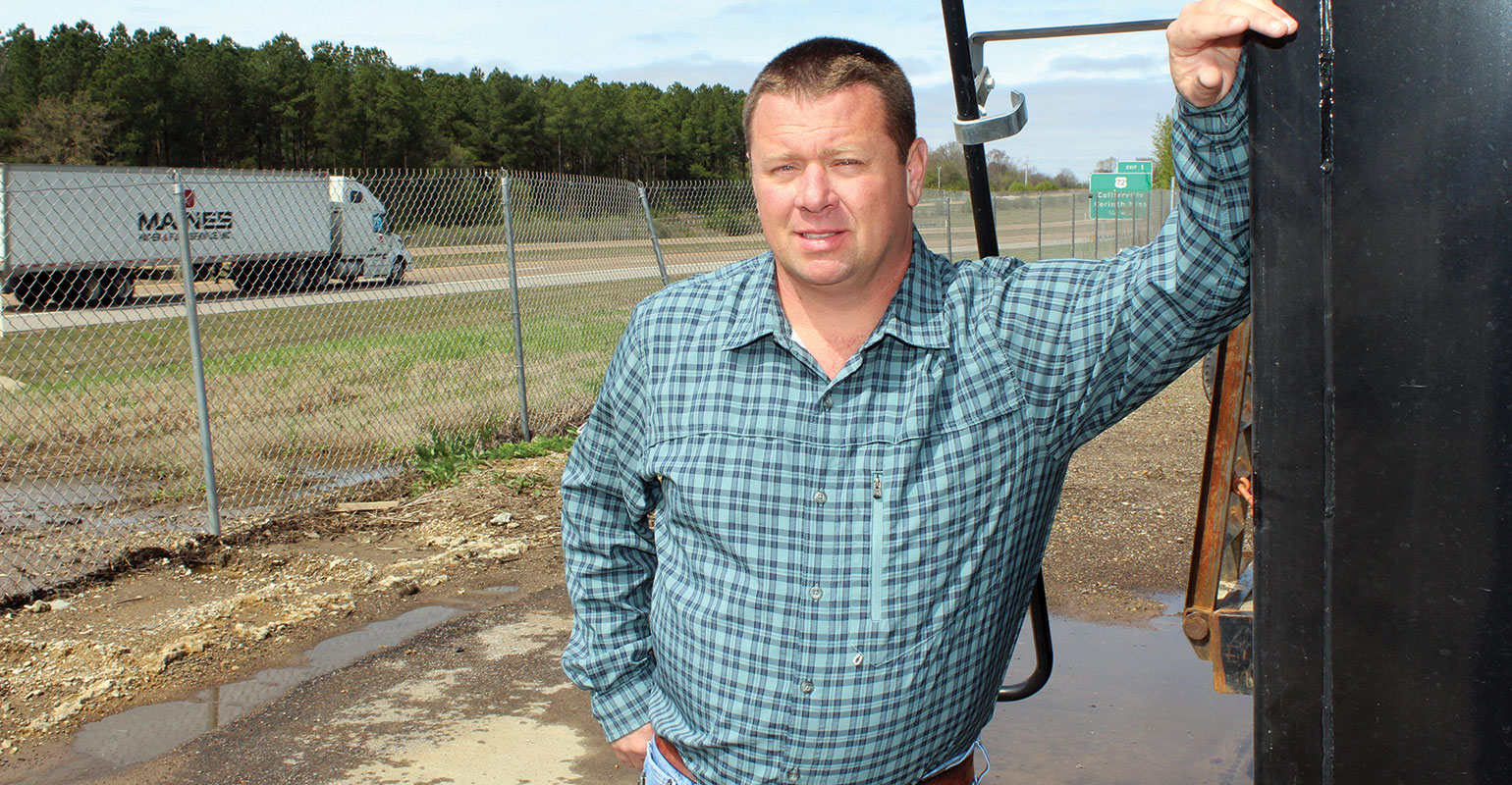 Urban development encroaching on farmland