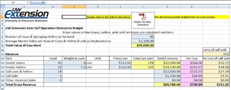 New cow-calf enterprise budget spreadsheet available