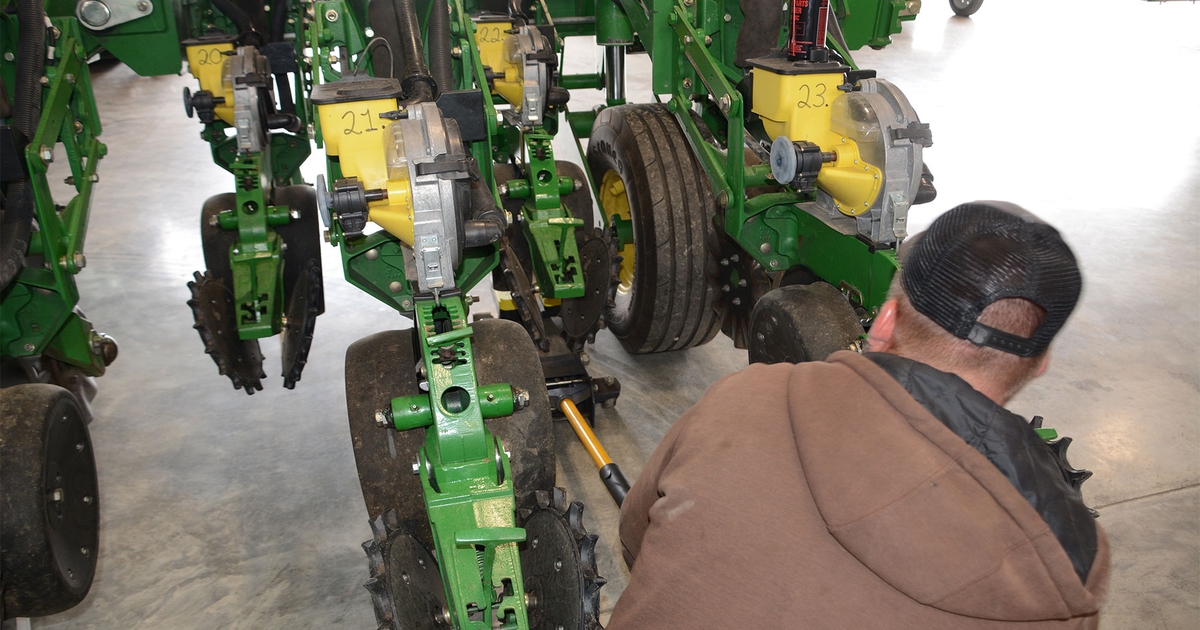 Check depth setting after changing disk openers