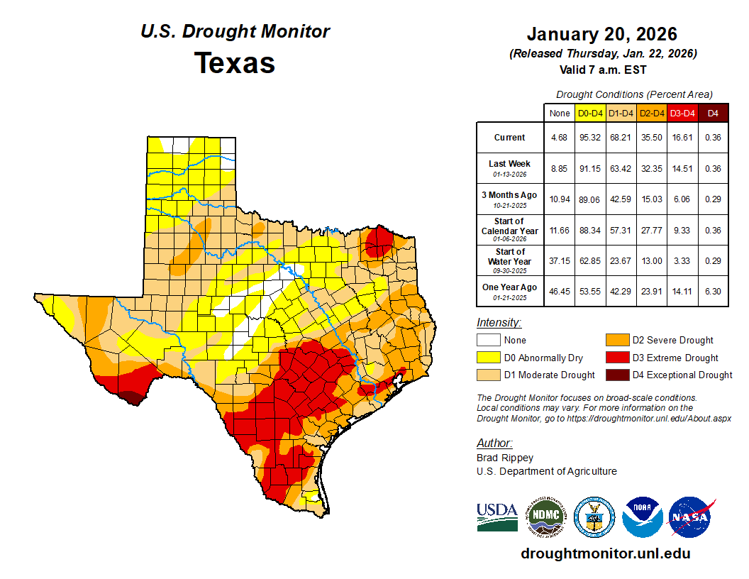 Farmland across Texas dries up as drought intensifies
