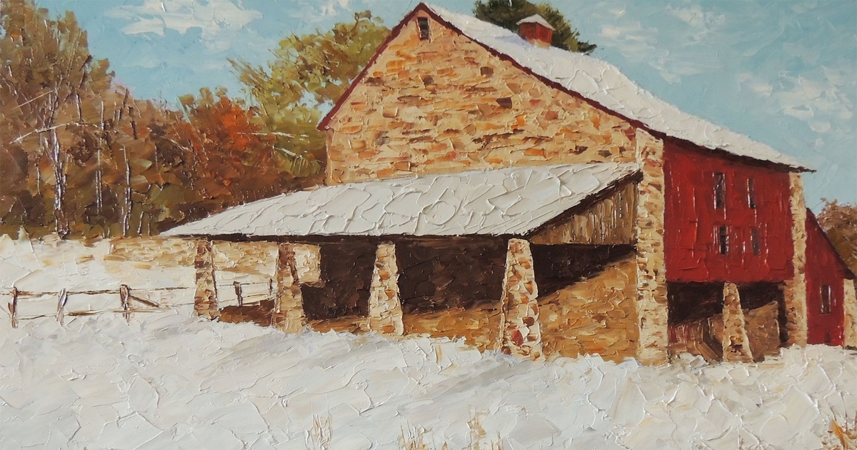 Rare stone barn design reveals English roots