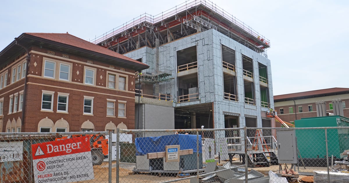 Purdue’s new ag engineering building rises from ground