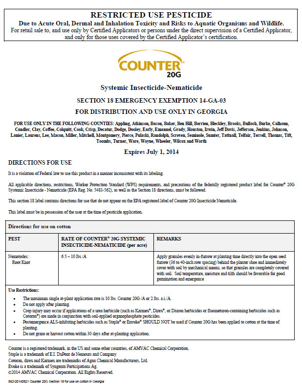 Georgia cotton gets Counter special use for nematodes, thrips