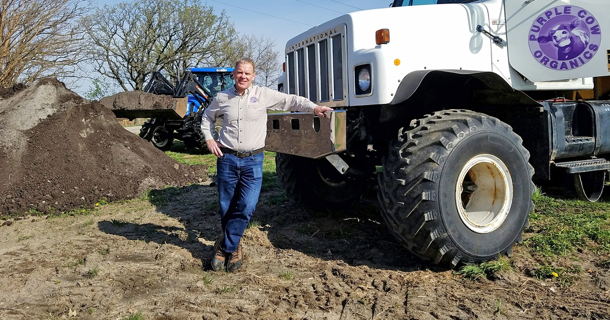 Purple Cow Organics offers customers plant-based compost