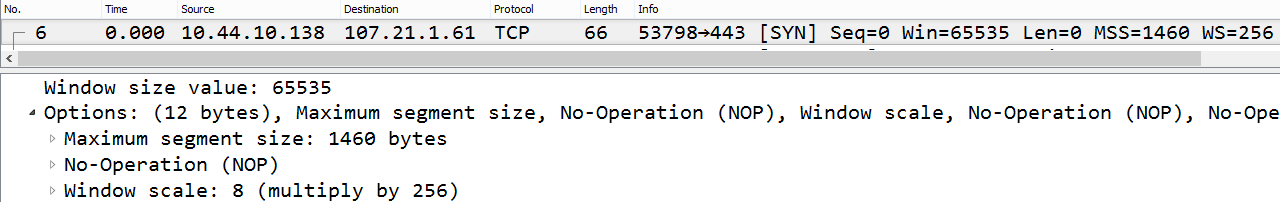 Network Analysis: TCP Window Size