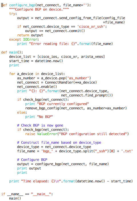 Network Automation Using Python: BGP Configuration Network Automation Using Python: BGP Configuration