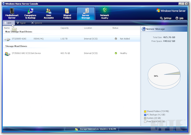 How To Add a Hard Drive to Your Windows Home Server