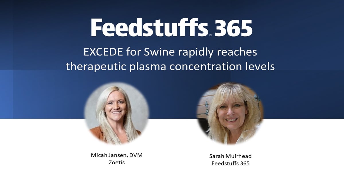 EXCEDE® for Swine (ceftiofur crystalline free acid) rapidly reaches ...