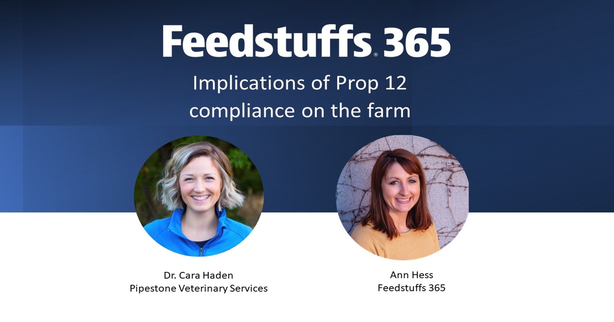 Implications of Prop 12 compliance on the farm
