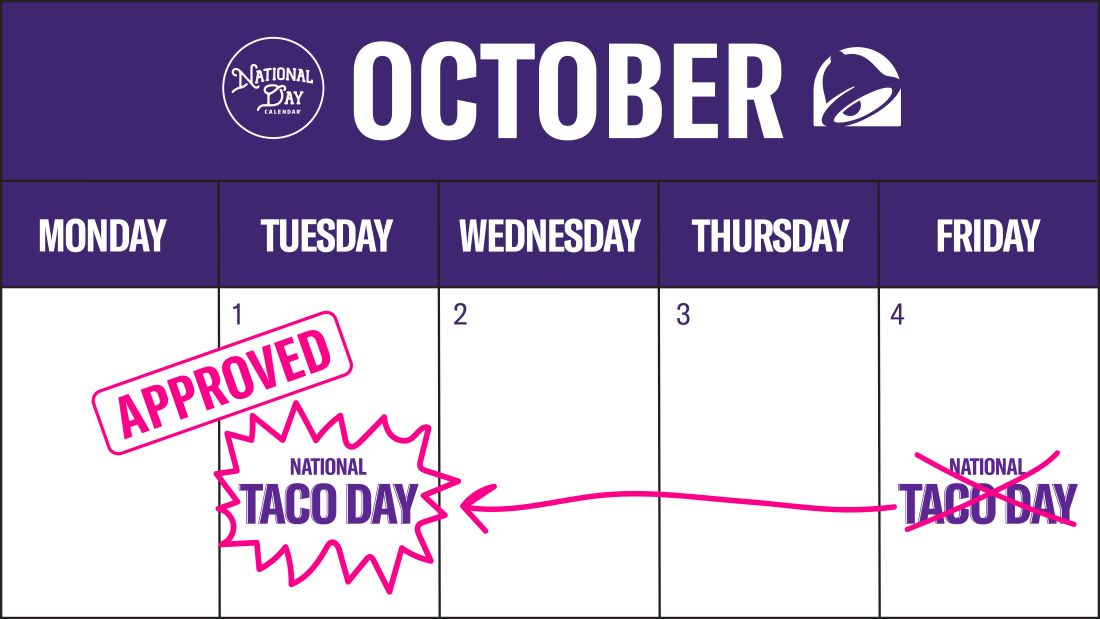 National Taco Day will now always fall on Taco Tuesday thanks to Taco Bell