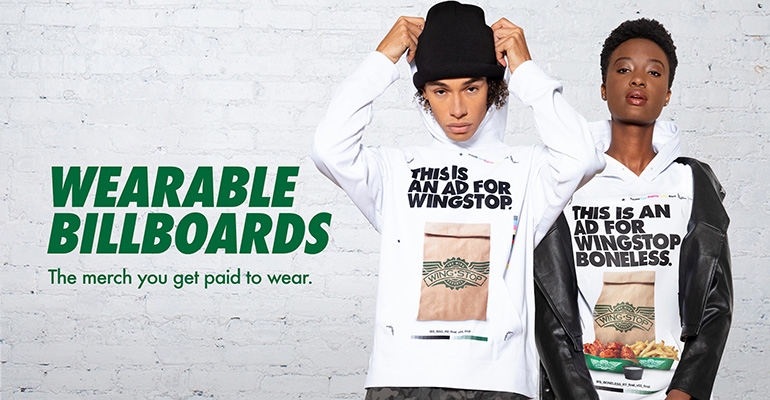 Wingstop pays fans to sport branded clothing in “Wearable Billboard ...