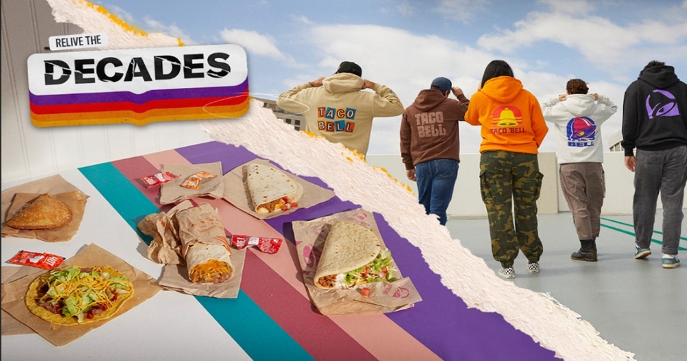 Taco Bell’s Decades Menu and merch launch next week