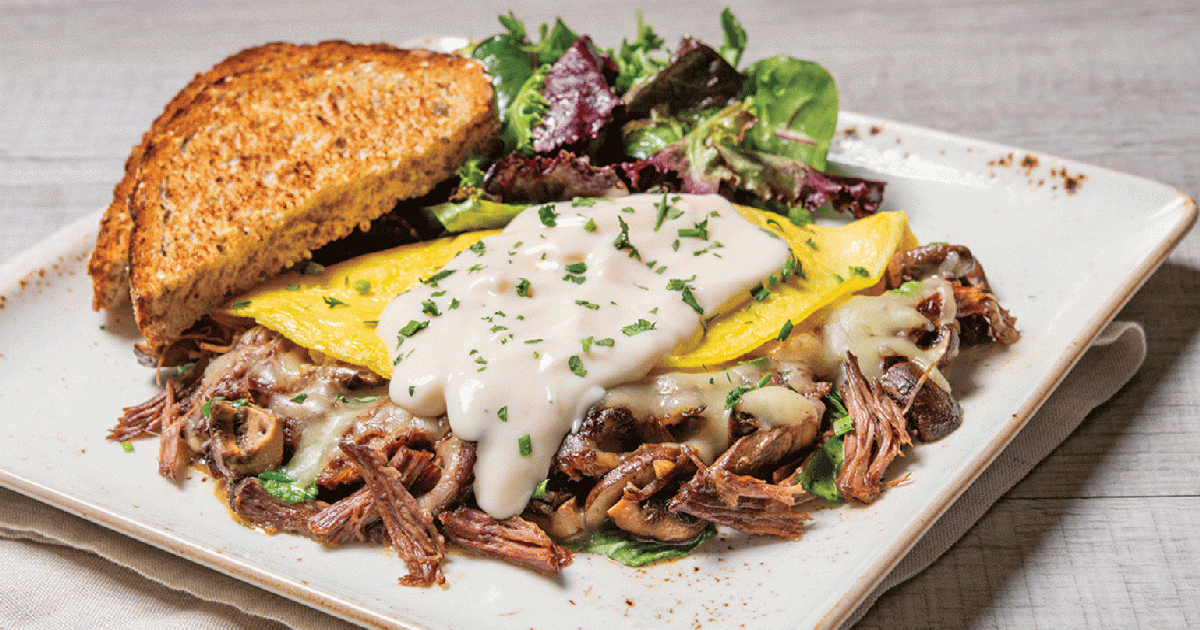 With First Watch’s Short Rib Omelet, chef Shane Schaibly took his usual ...