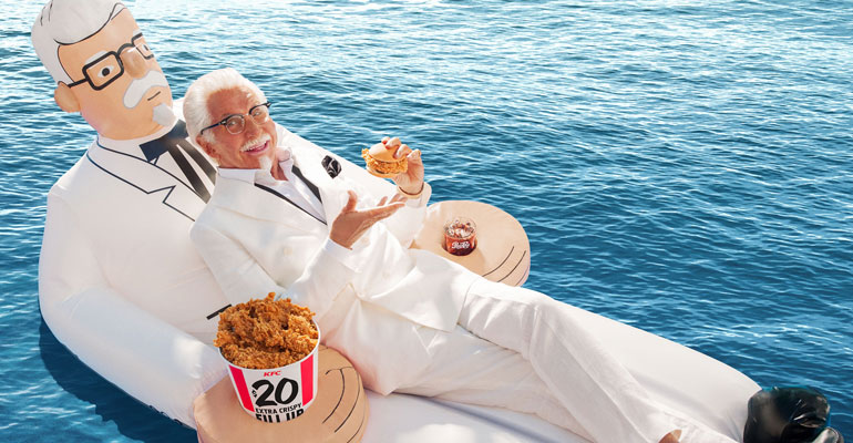 KFC brings back George Hamilton to hawk new sandwich