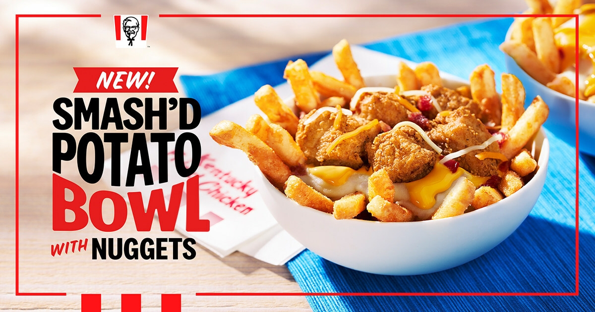 KFC debuts Smash’d Potato Bowls, $20 combo meal