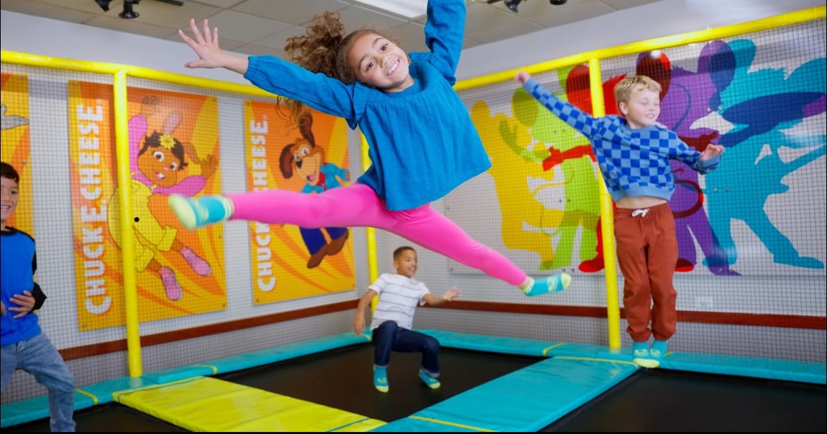 Chuck E. Cheese adds trampolines as part of its remodeling initiative