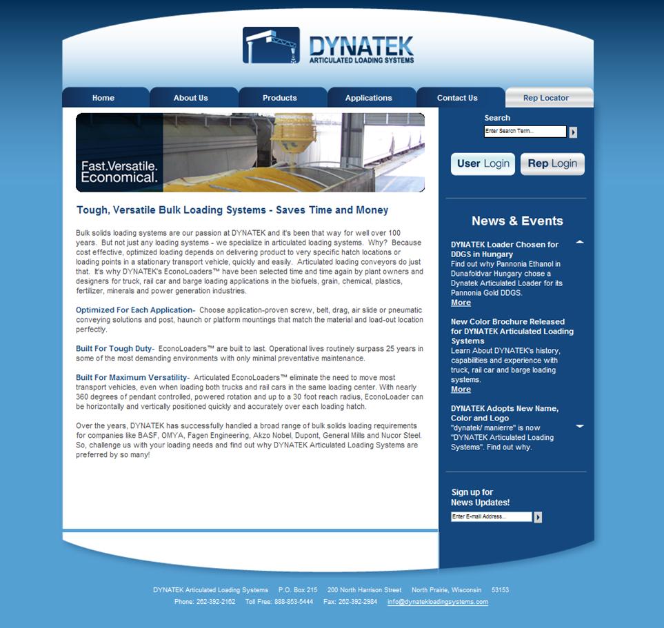 DYNATEK Articulated Loading Systems Launches New Web Site