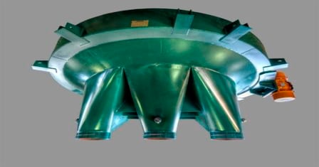 Vibrating Bin Discharger with Three Outlets