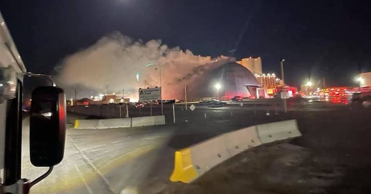 Crews Battle Fire at Amalgamated Sugar Plant